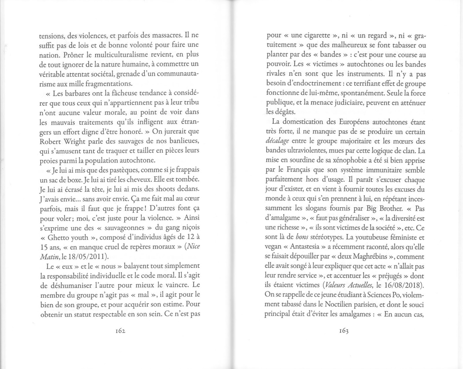 école : références: Laurent Obertone, La France interdite (2018)
