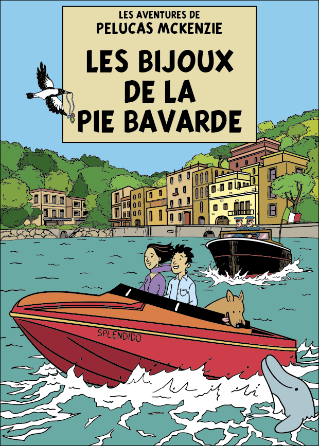 edfredned's sketch blog: Tintin Boat Chase Book Cover/Poster