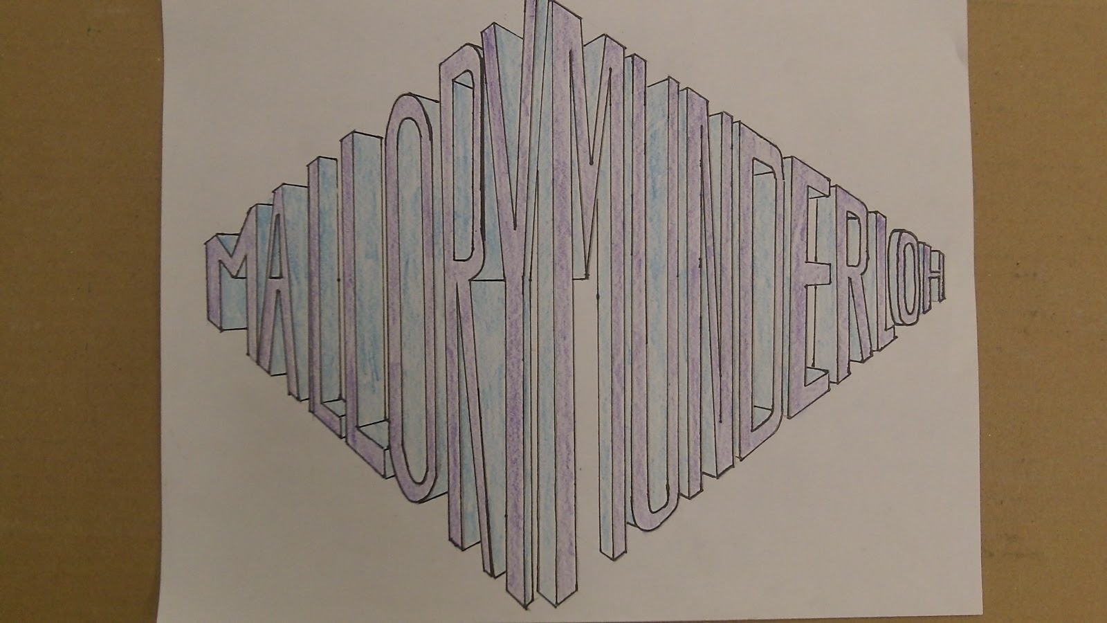 Mallory's Art 1 Blog: Two Point Perspective Name