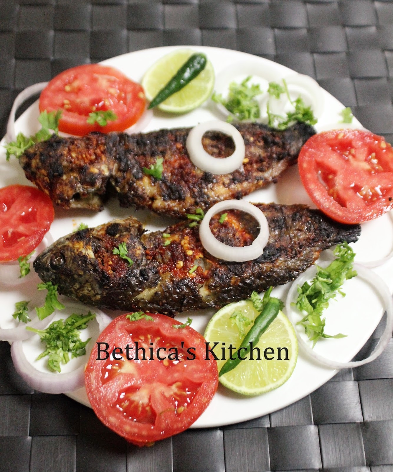Bethica's Kitchen Flavours: Grilled Koi Maach (Climbing Perch Fish)