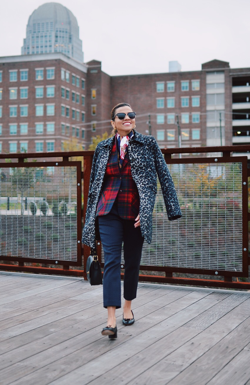 Monday Work Outfit With Tartan Plaid And Other Fun Prints | MY SMALL ...