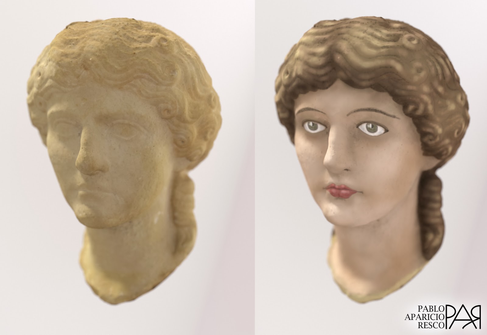 PAR: Reconstrucción de la policromía en escultura romana