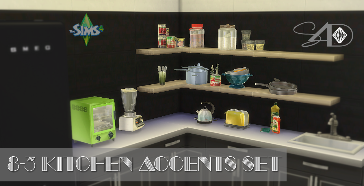 Ts2 to Ts4 Conversion of 8-3 Kitchen Accents set. ~ Nathys Sims