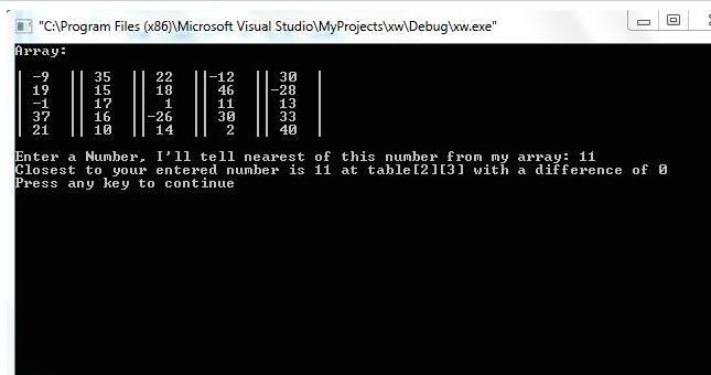 C++: C++: Write a function that finds the element closest in value from ...