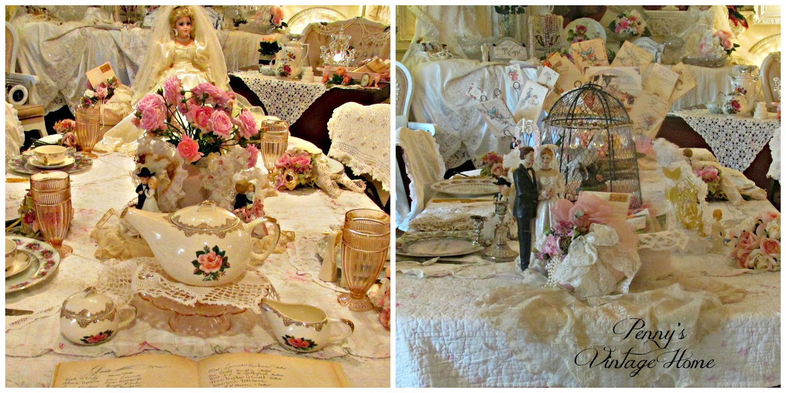 Penny's Vintage Home: Wedding Anniversary Table Setting