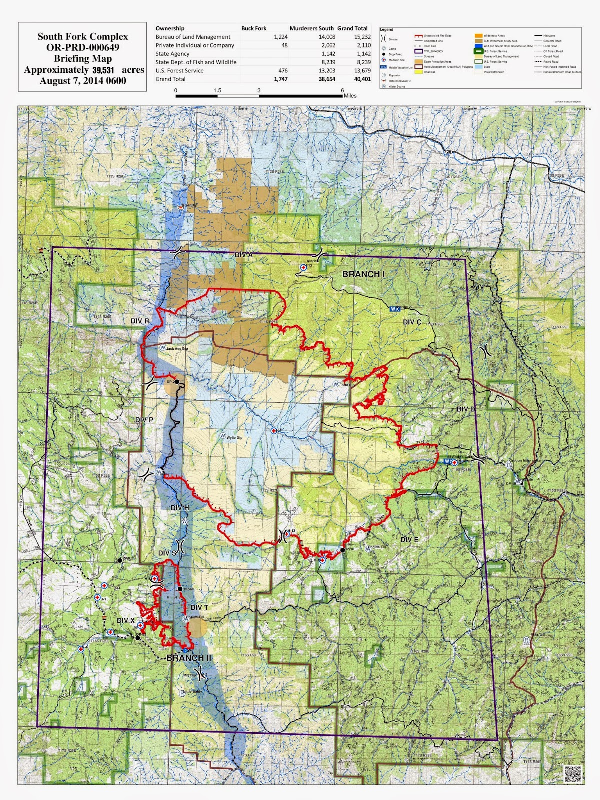 South Fork Complex: Maps