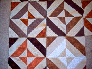 Sew in the Snow: WIP: Earth Tone Brown Quilt
