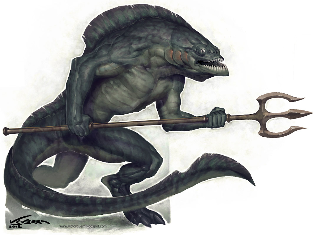 Sahuagin sculpt : r/DnD