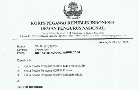Teks Naskah Sambutan Dalam Hut Korpri Ke 45 Tahun 2016 - tukaffe.com