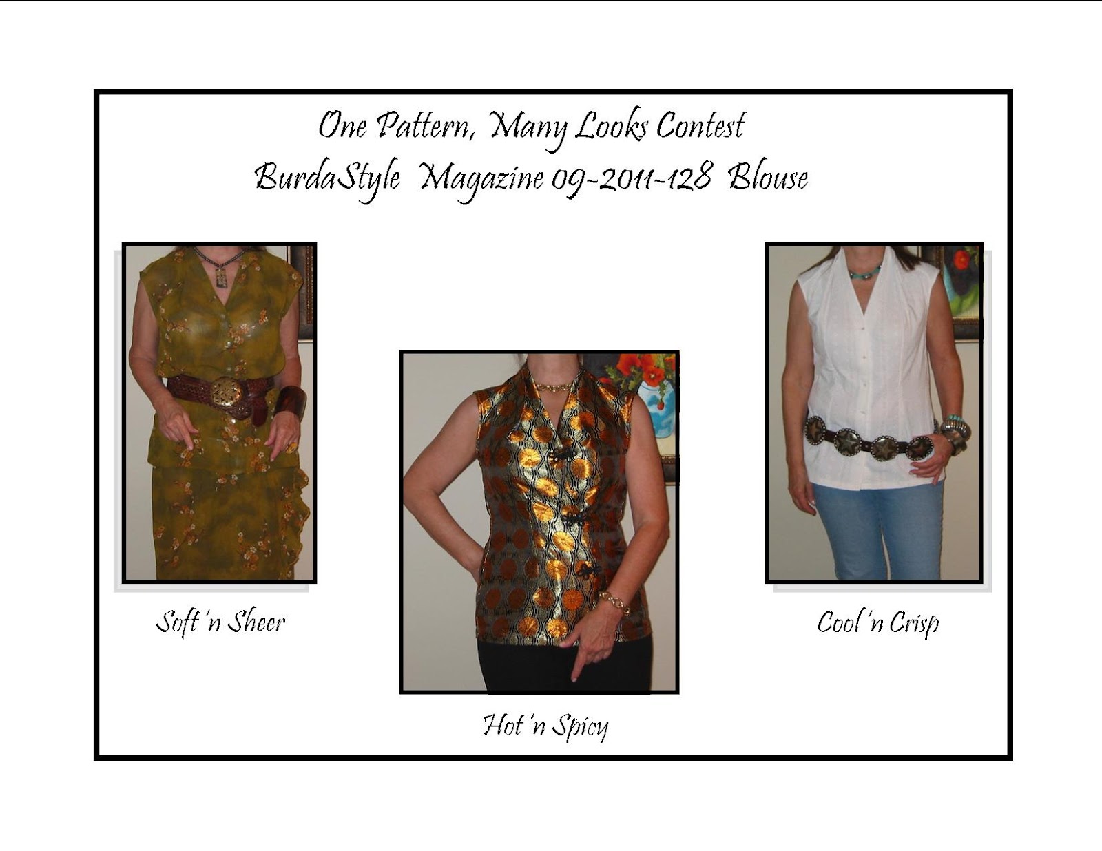 Pattern Review Burda 09/2011 #128One Pattern, Many Looks - SMF Designs ...