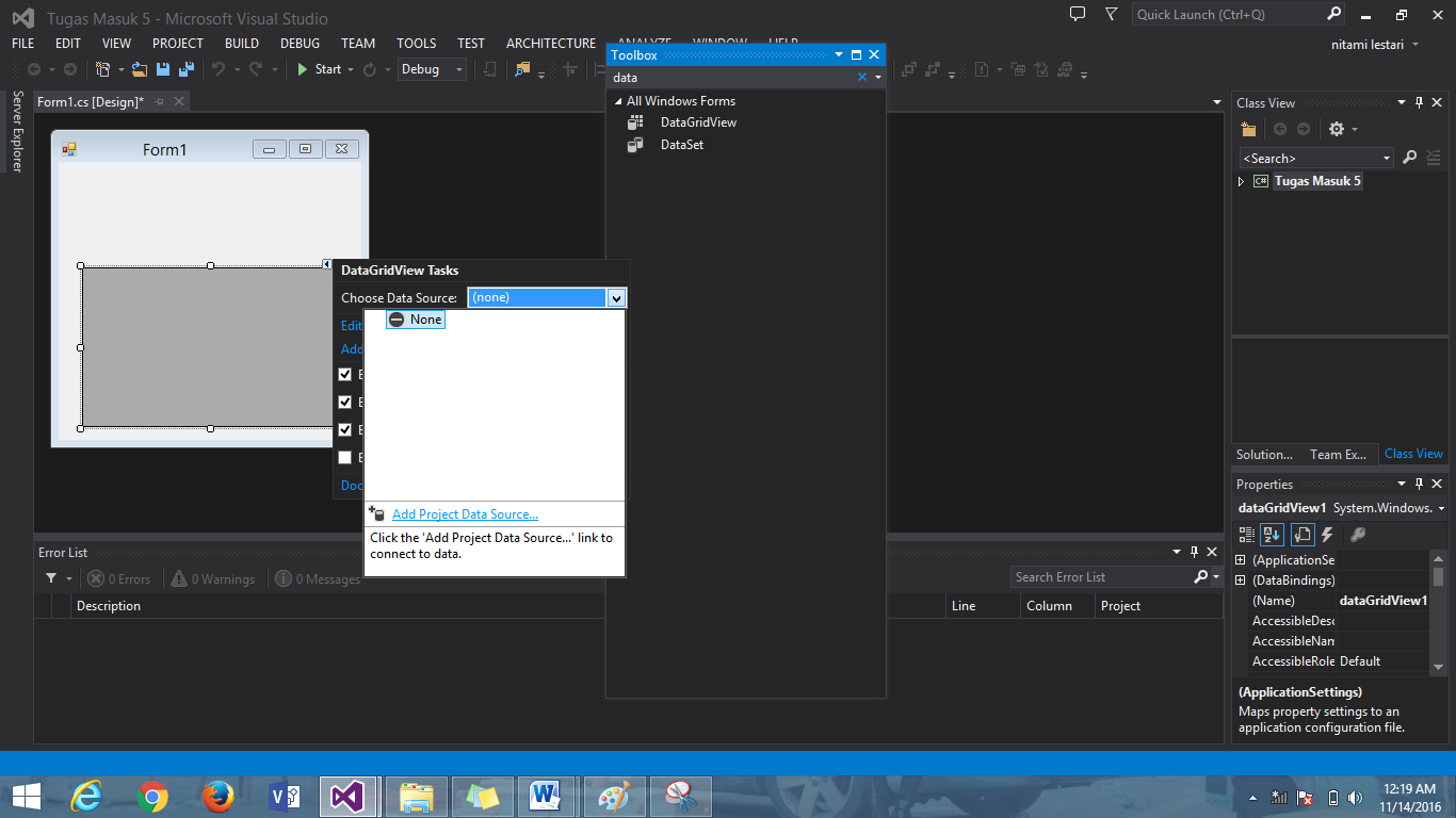 Tutorial Memasukkan Database Dari Microsoft Access Ke Visual Studio