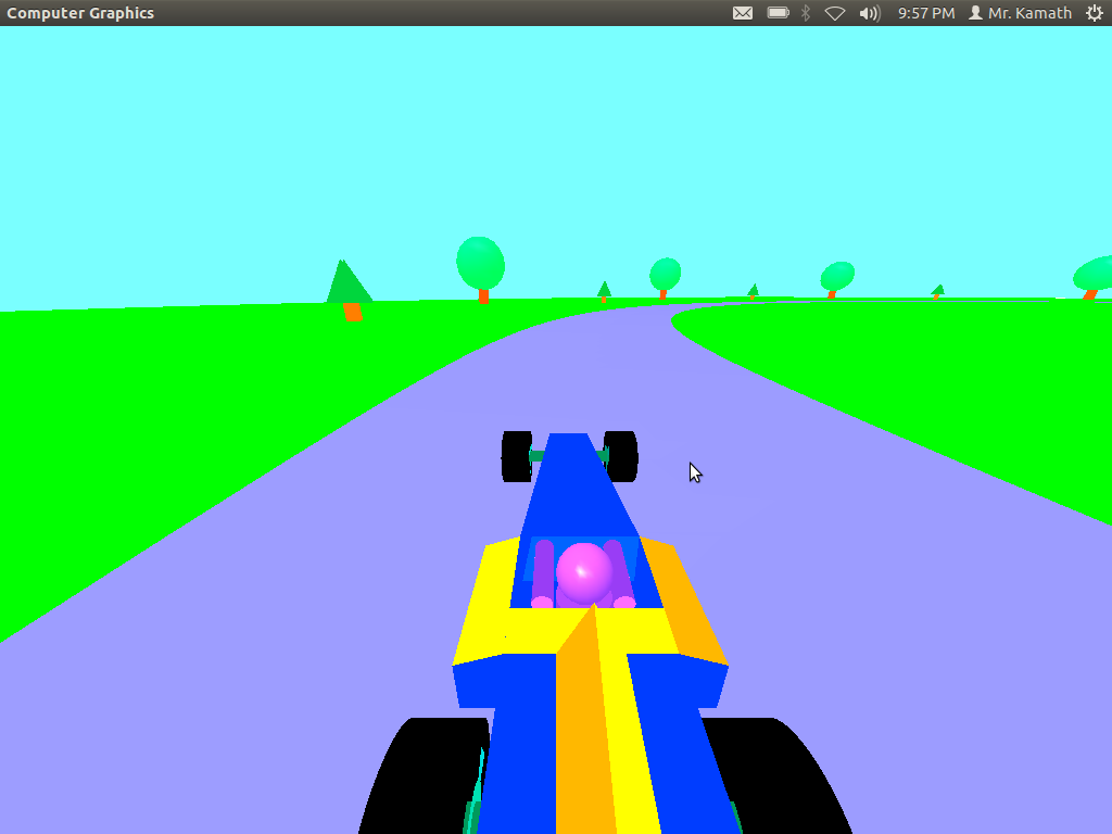 Graphics And Game Programming In Opengl Racing Car In A Racing Track
