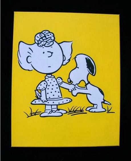 Jdtoonart Cartoon and Comic pop art Paintings: Sally and Snoopy