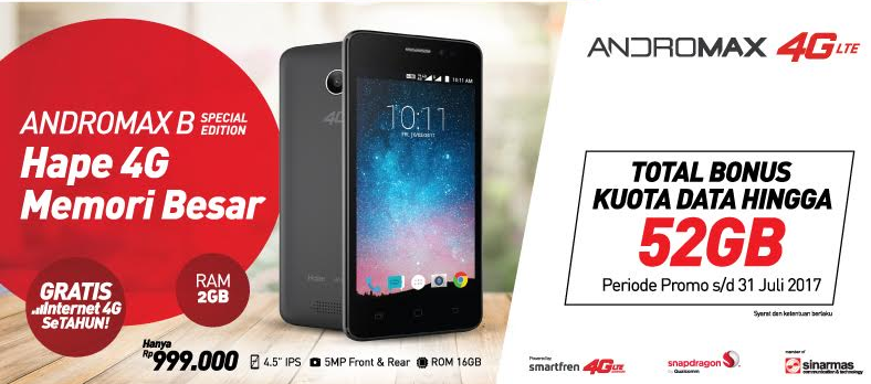 Andromax B SE (Special Edition) RAM 2GB ROM 16GB | Sedikit Jalan
