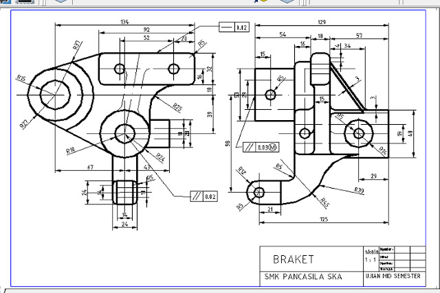 technic Autocad: working drawings bracket