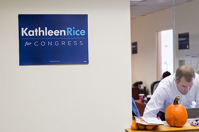 Inside Rice's campaign office within Garden City; Photo: Katie Friedman