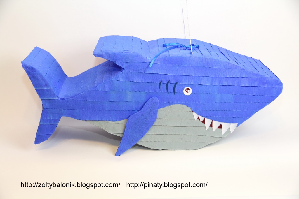 Żółty balonik: Rekin - Żółty balonik - piniata