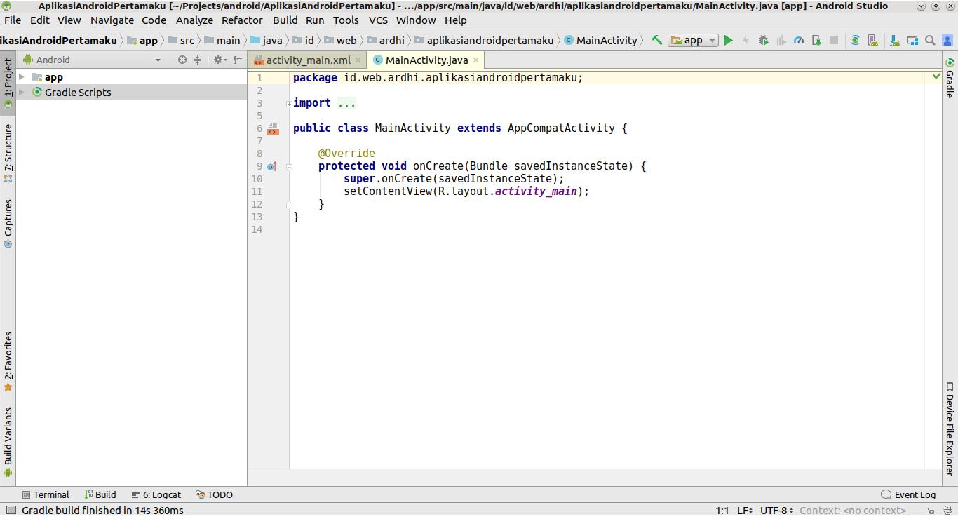 Tutorial Android Studio : Membuat Project
