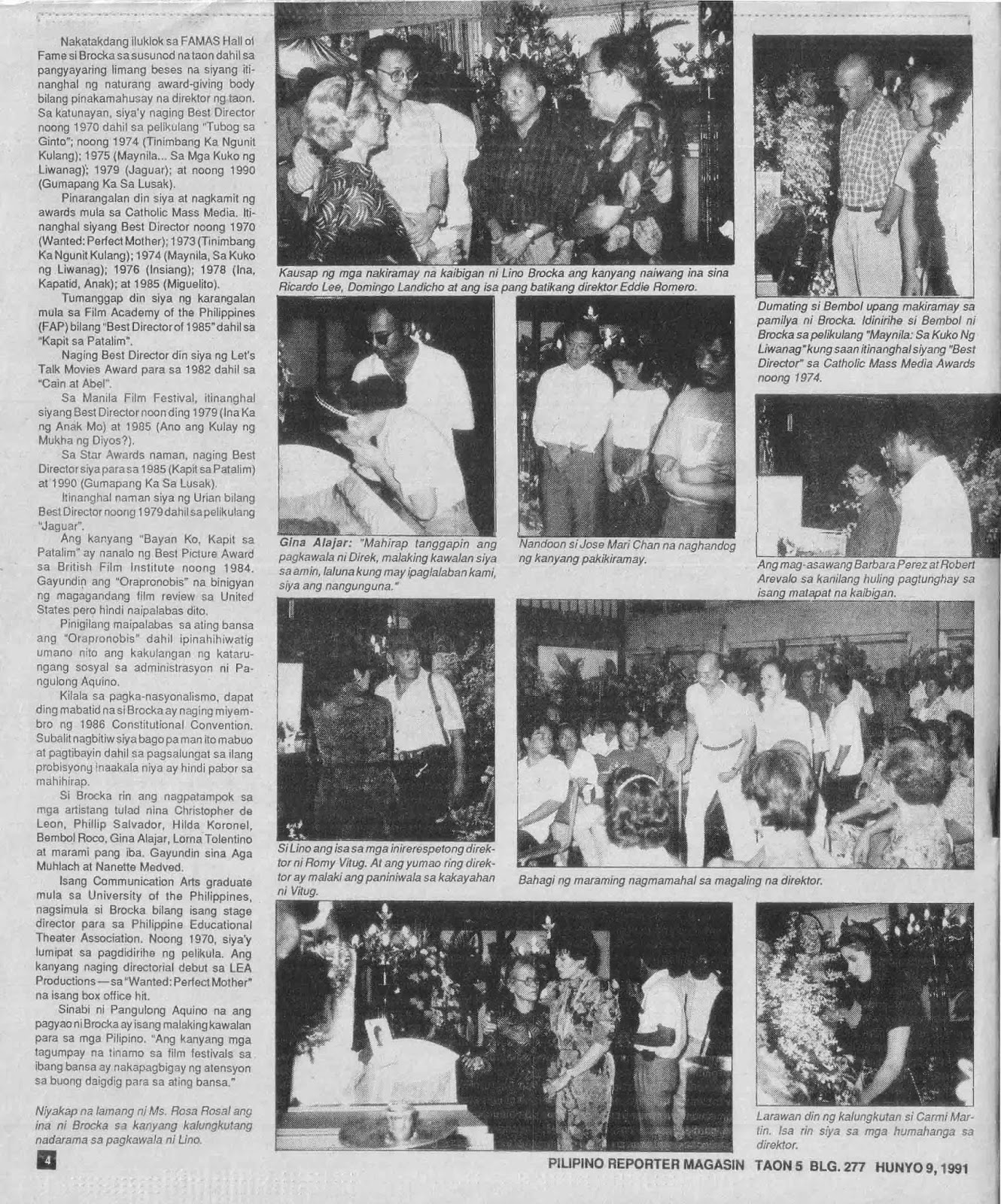 PELIKULA, ATBP.: DEATH OF LINO BROCKA (ni Julio F. Silverio, Pilipino ...