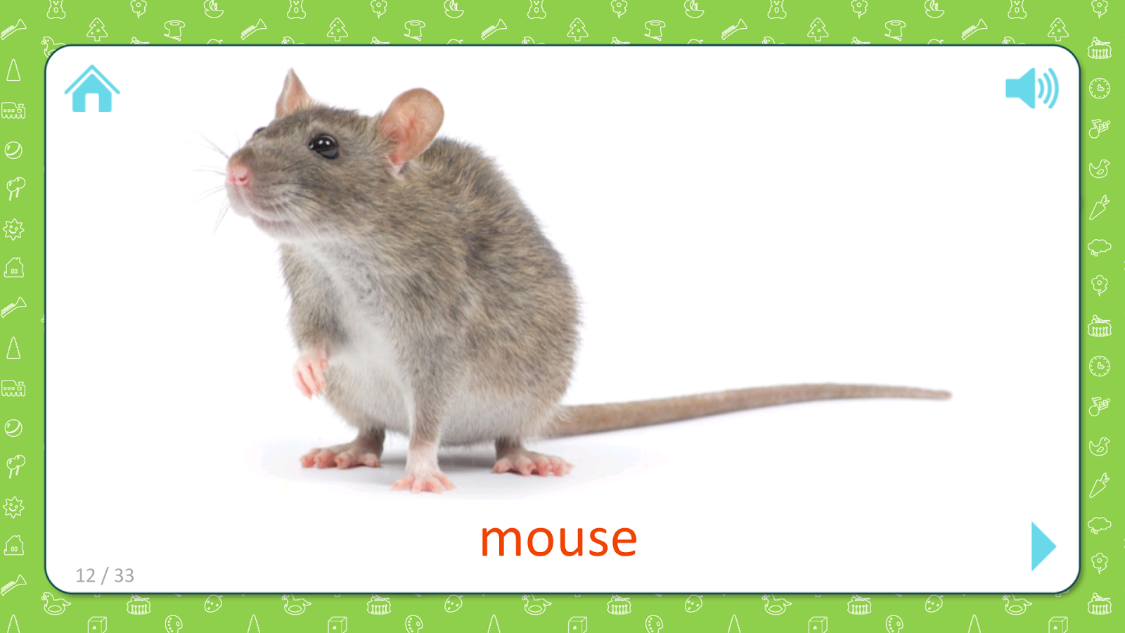 Flashcards for Kids: Mouse - Wild Animals - Flashcards for Kids