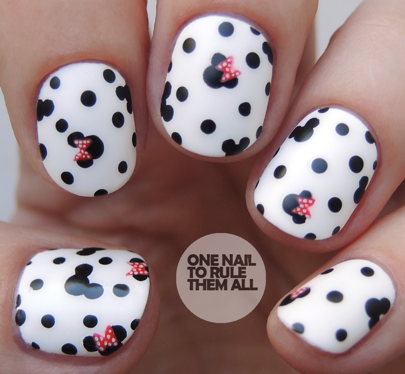 One Nail To Rule Them All: Minnie Mouse Polka Dots