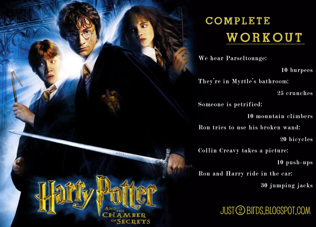 Just 2 Birds: Harry Potter and the Chamber of Secrets {WORKOUT}