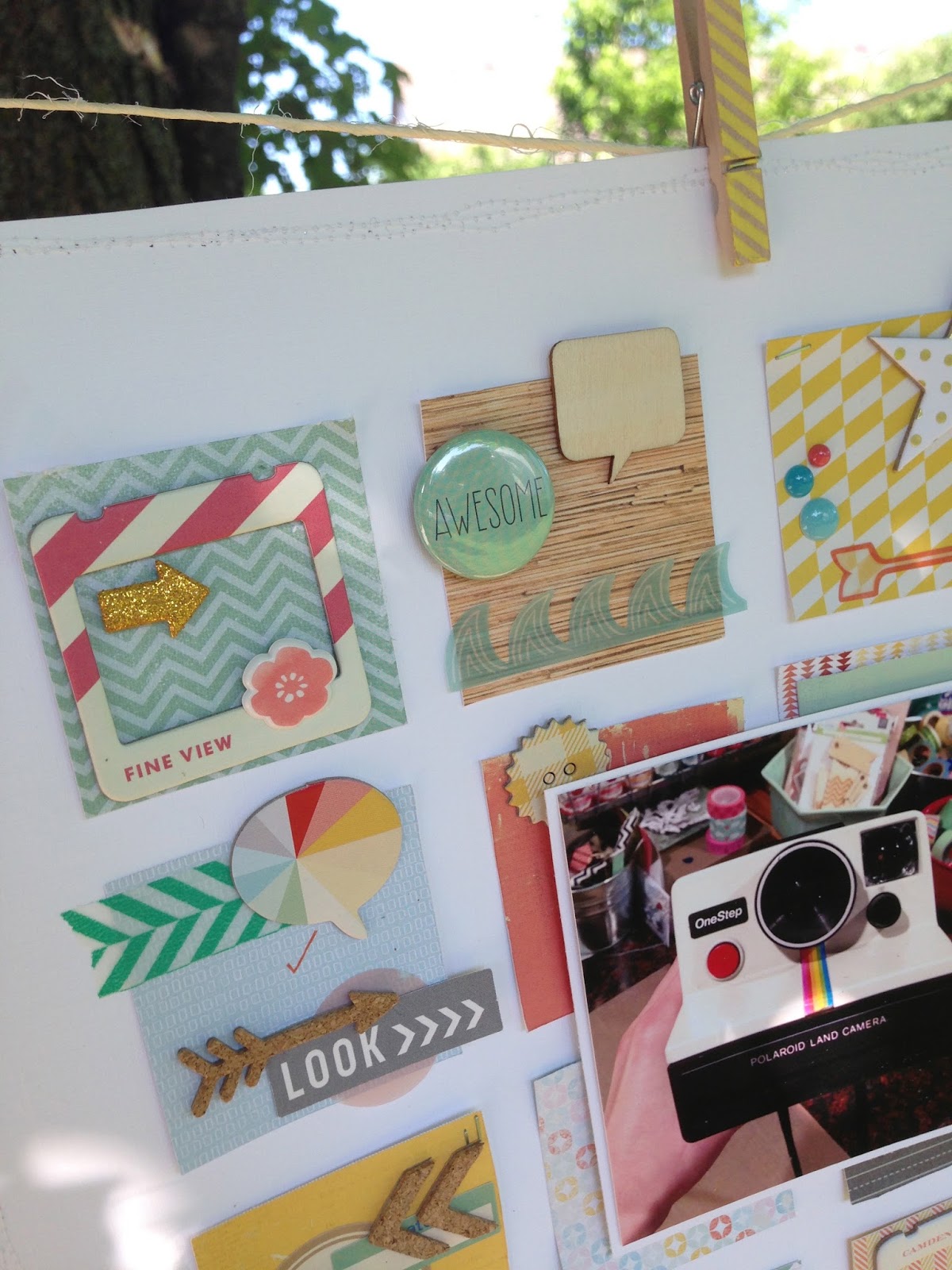 Jordan Hasek: Polaroid Land Camera - 12x12 Scrapbook Layout