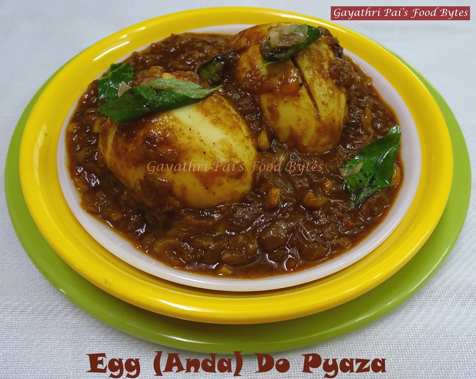 Gayathri Pai's Food Bytes: Egg (Anda ~ Motto) Do Pyaza.