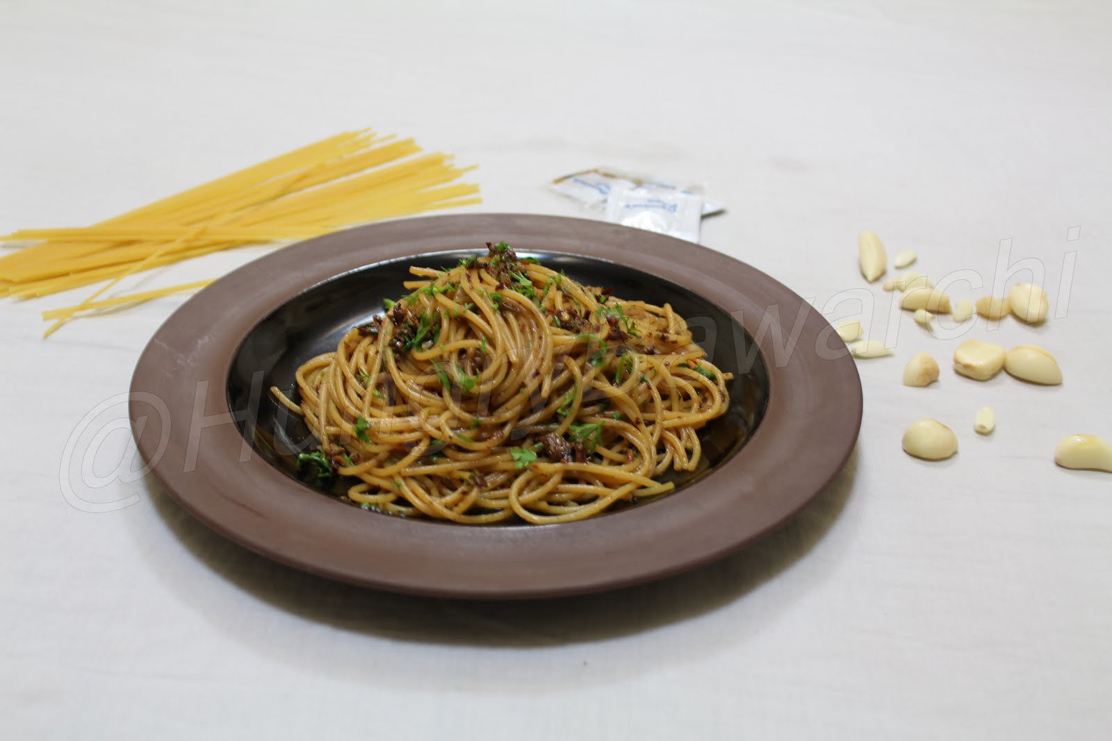 Burnt Garlic Spaghetti Aglio Olio