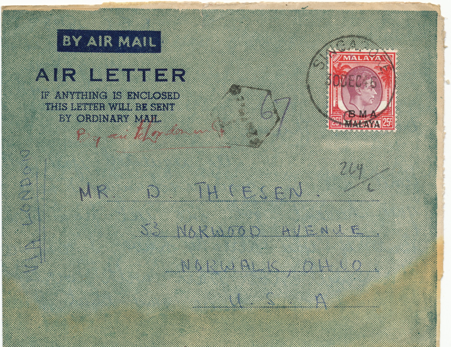 Aerogrammes & Airletters - Philatelic Archeology: Straits Settlements ...