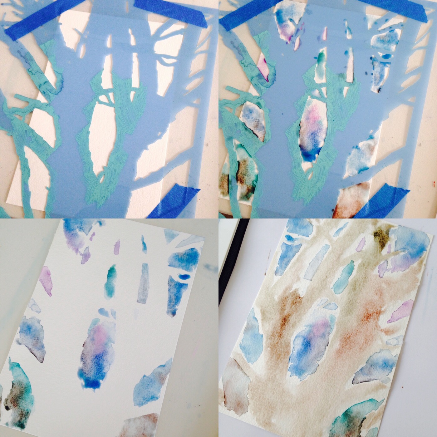 Miss Danielle Renee: [Tutorial] Watercolor Art Journaling with Stencils