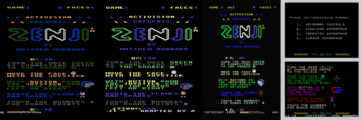 FRGCB - Finnish Retro Game Comparison Blog: Zenji (Activision, 1984)