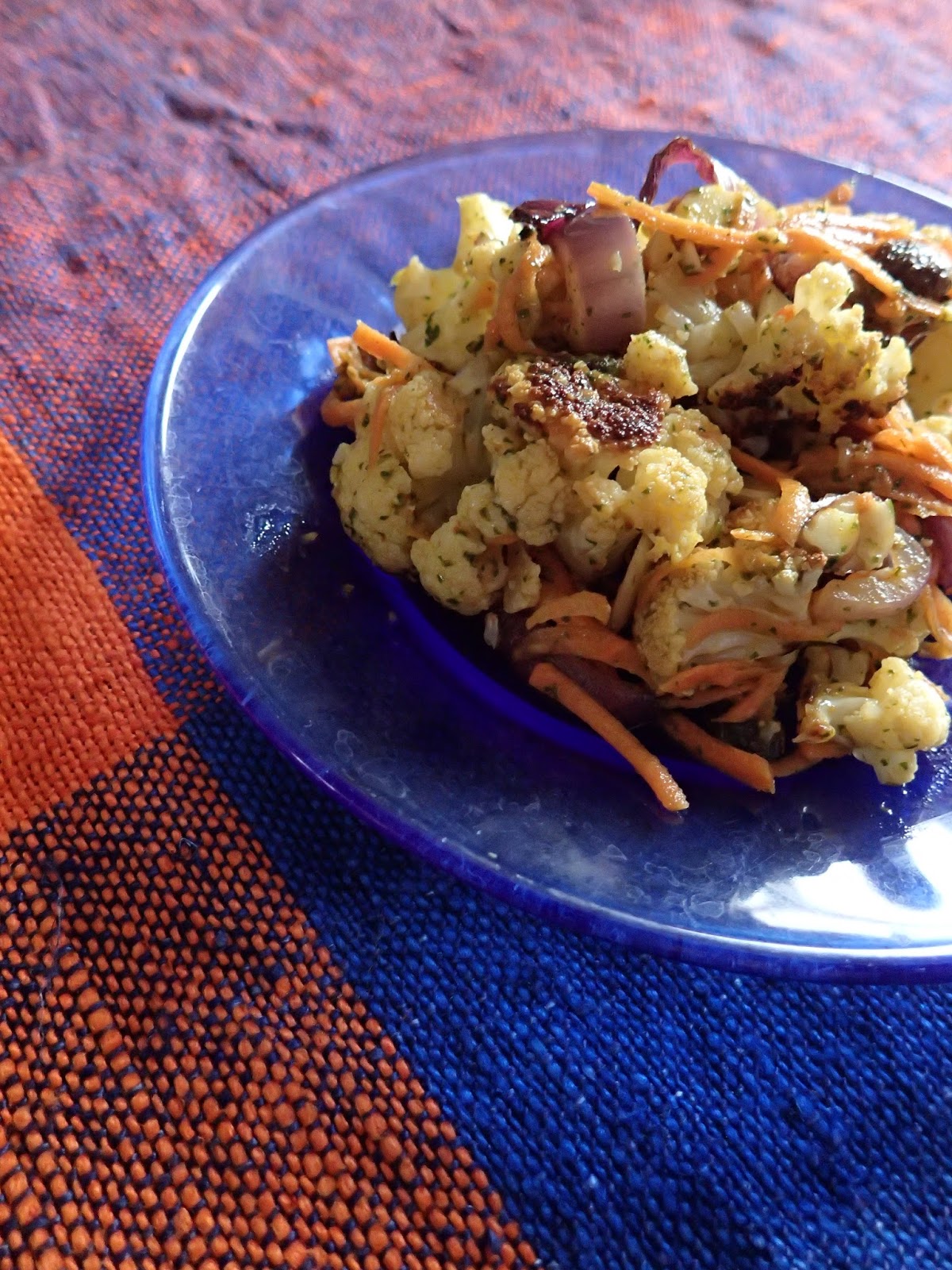 the gd kitchen: north african roasted cauliflower salad with chermoula
