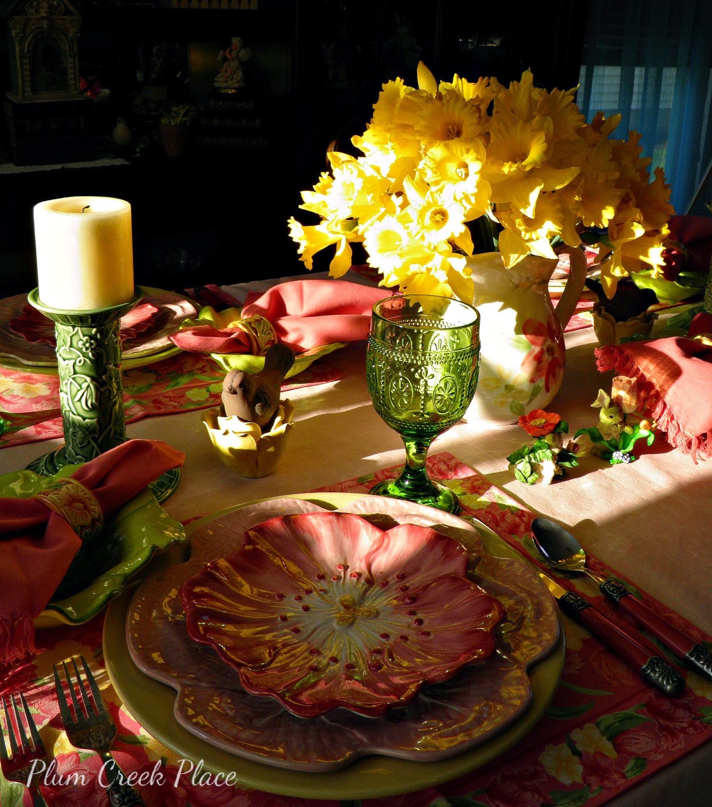 Plum Creek Place: Pink Petals April Inspired Tablescape