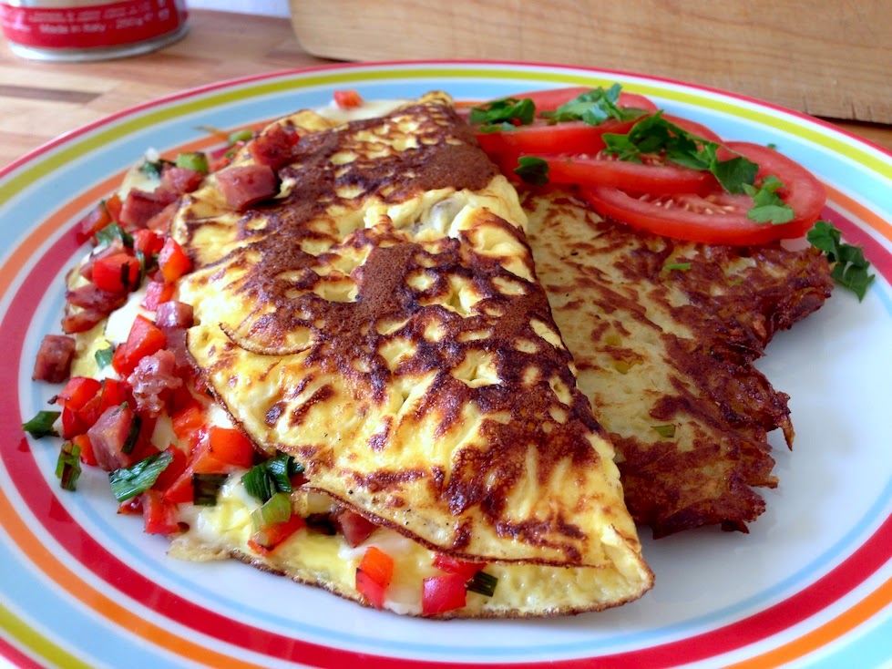 Georgia's Dinner: Omelette with Hash Brown
