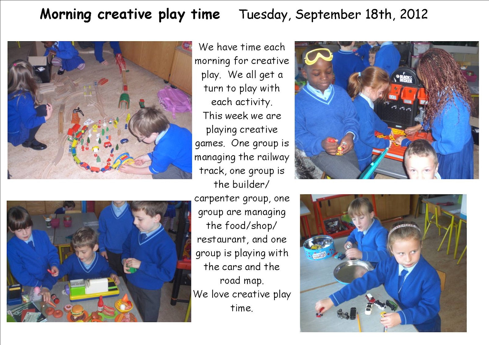 Literacy Site: Creative play