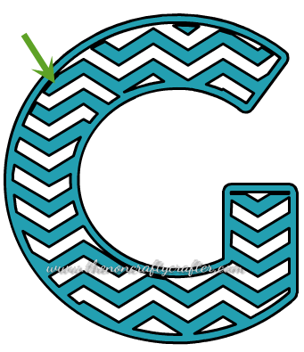 Chevron Pattern Letters