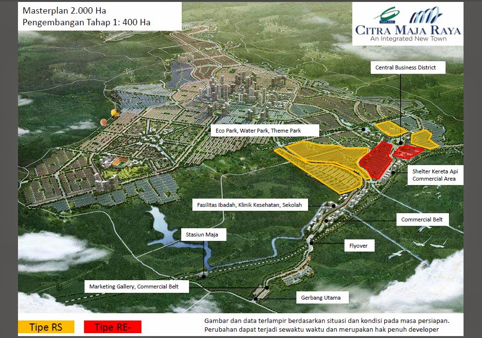 CITRA MAJA RAYA CIPUTRA: LOKASI dan MASTERPLAN