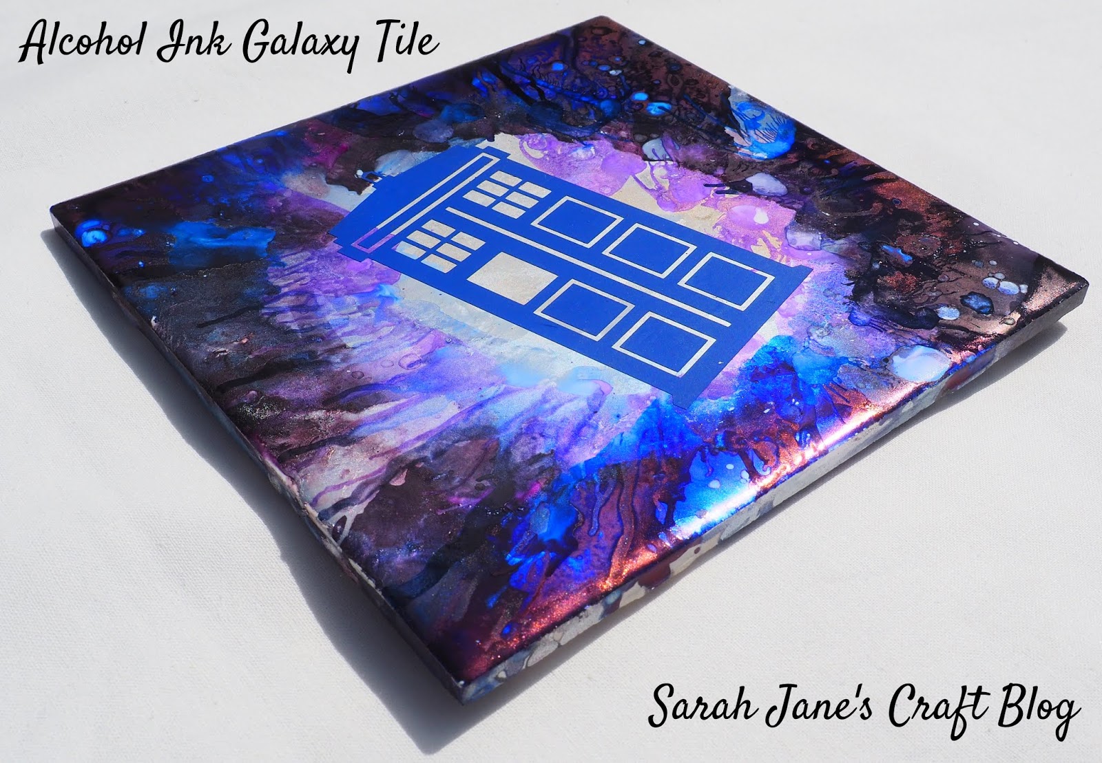Alcohol Ink Galaxy Tile
