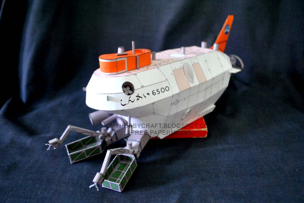 SHINKAI 6500 Paper Model (Submersible) ~ Paperkraft.net - Free ...