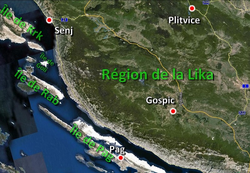 Coins du Monde: CROATIE - Lika - La côte de la Lika