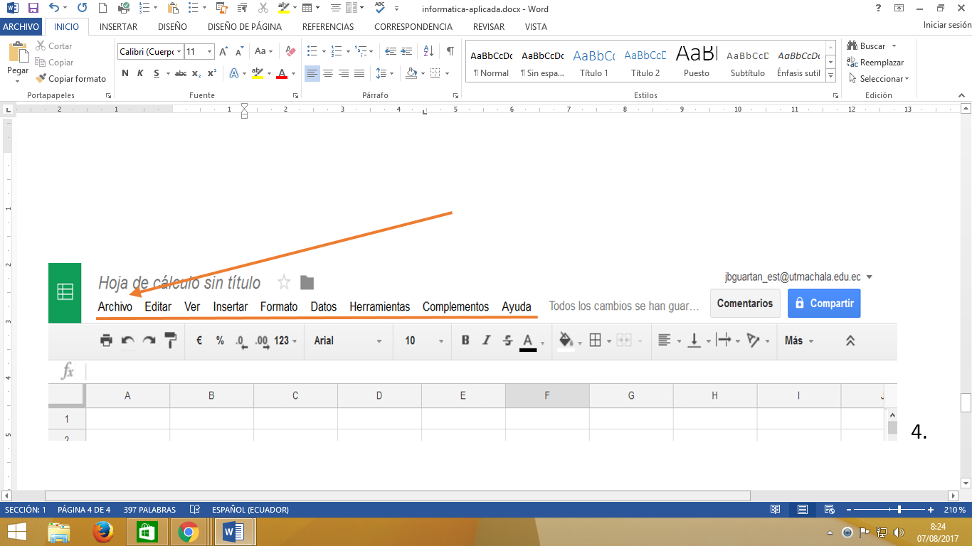 COMO UTILIZAR HOJAS DE CÁLCULO EN GOOGLE DRIVE