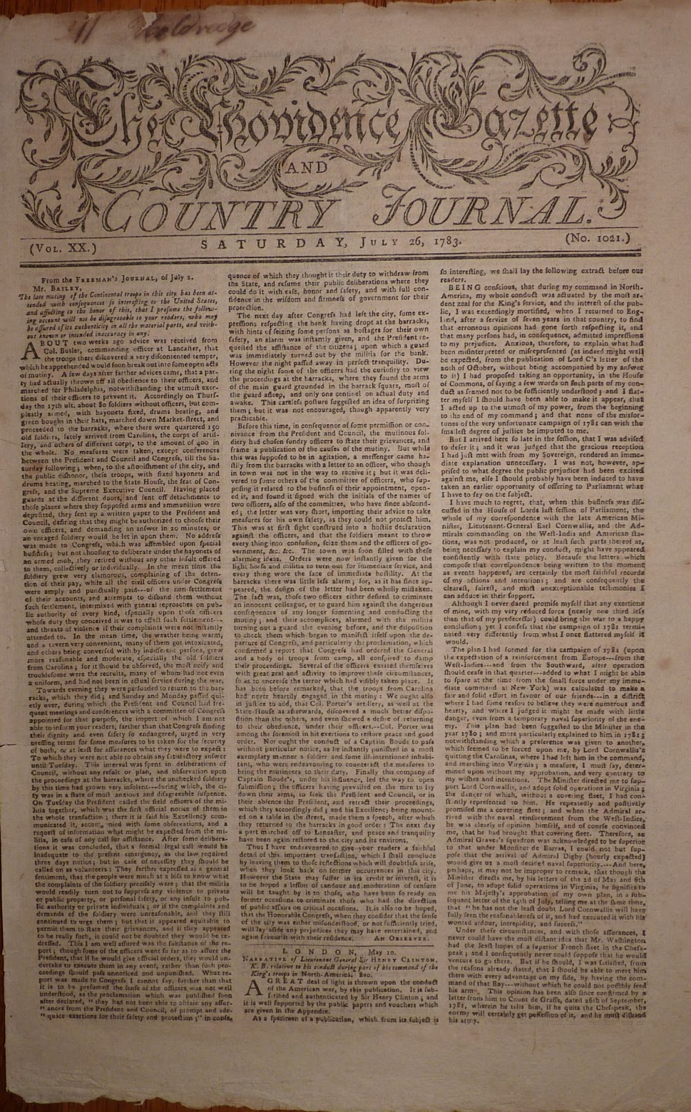 Rebels With A Cause: Congress Flees to Princeton 1783
