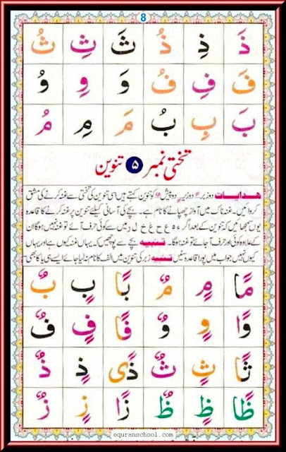 Read Quran-e-Pak: Noorani Qaida (Page No 6 to 10)