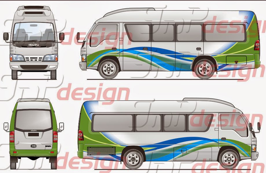 Blueprint bus indonesia isuzu elf NKR 55 by Gnp design | Membuat Model ...