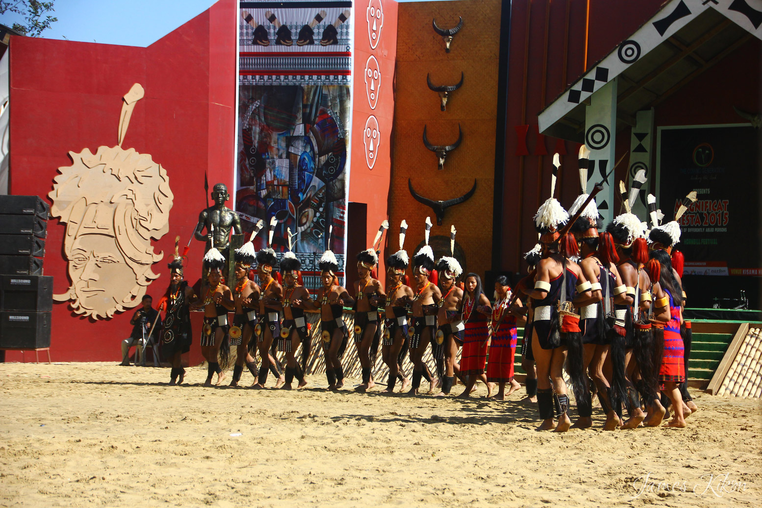 Chang Nagas In Traditional Attires Performing Folk Song and Dance at ...