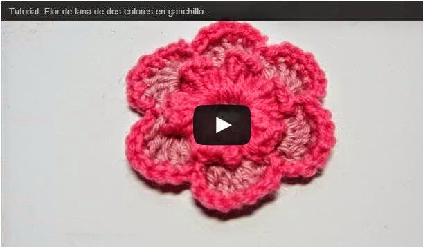 Flor tejida a crochet en video