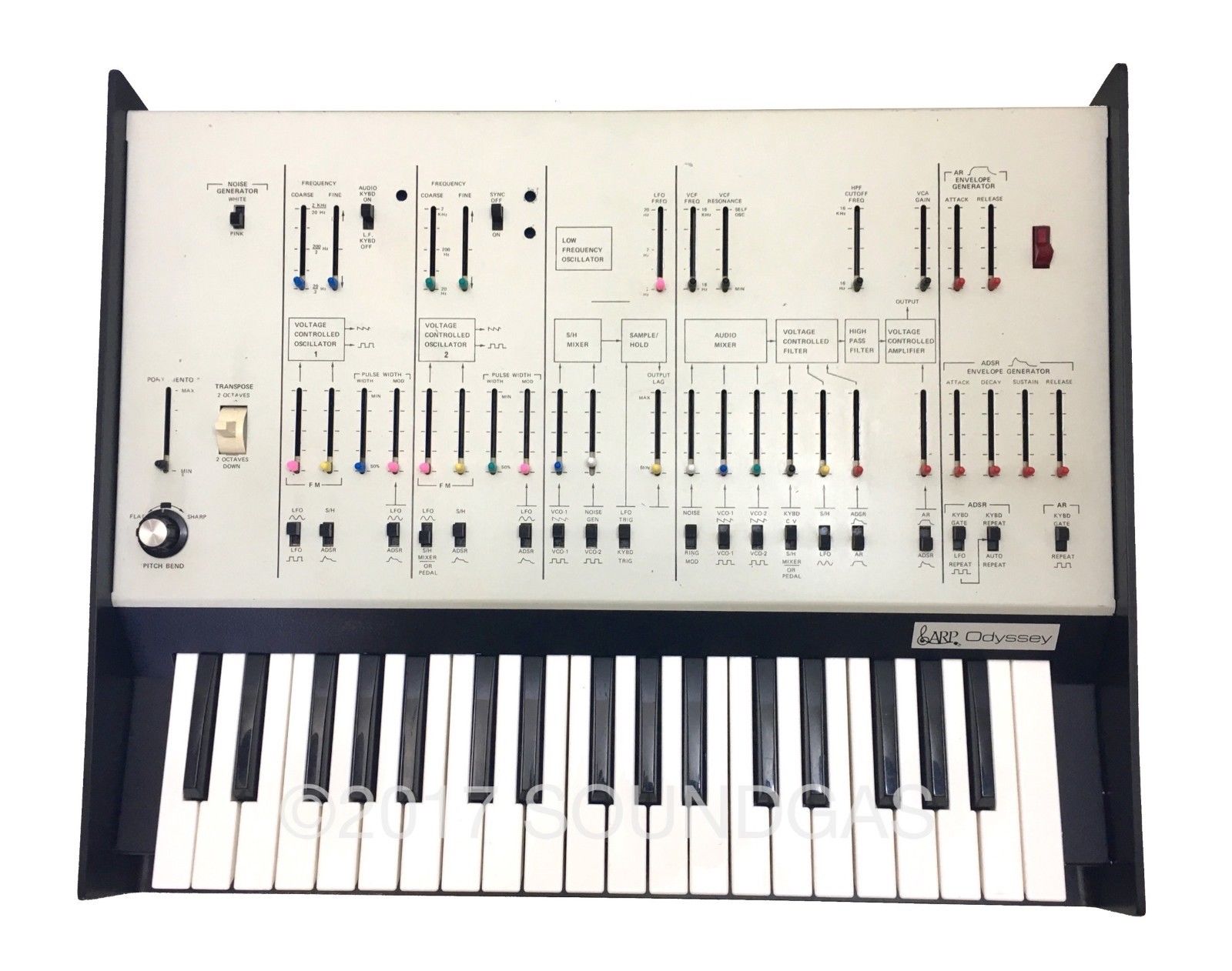 MATRIXSYNTH: ARP ODYSSEY 2800 MK1 White-face SN 28887 w/ Mono & CMS Mods
