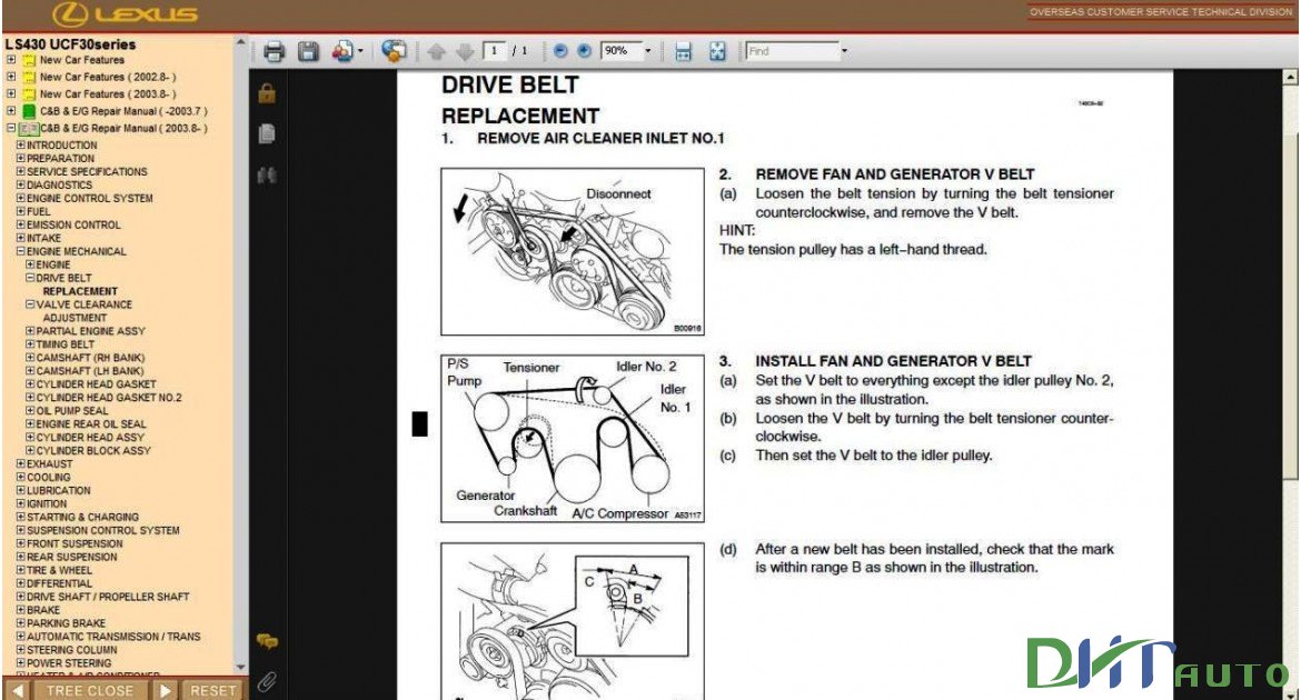 LEXUS LS430 SERVICE INFORMATION LIBRARY [2000-2006] - Automotive Library