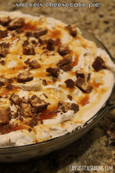 Fantastical Sharing of Recipes: Snickers Cheesecake Pie